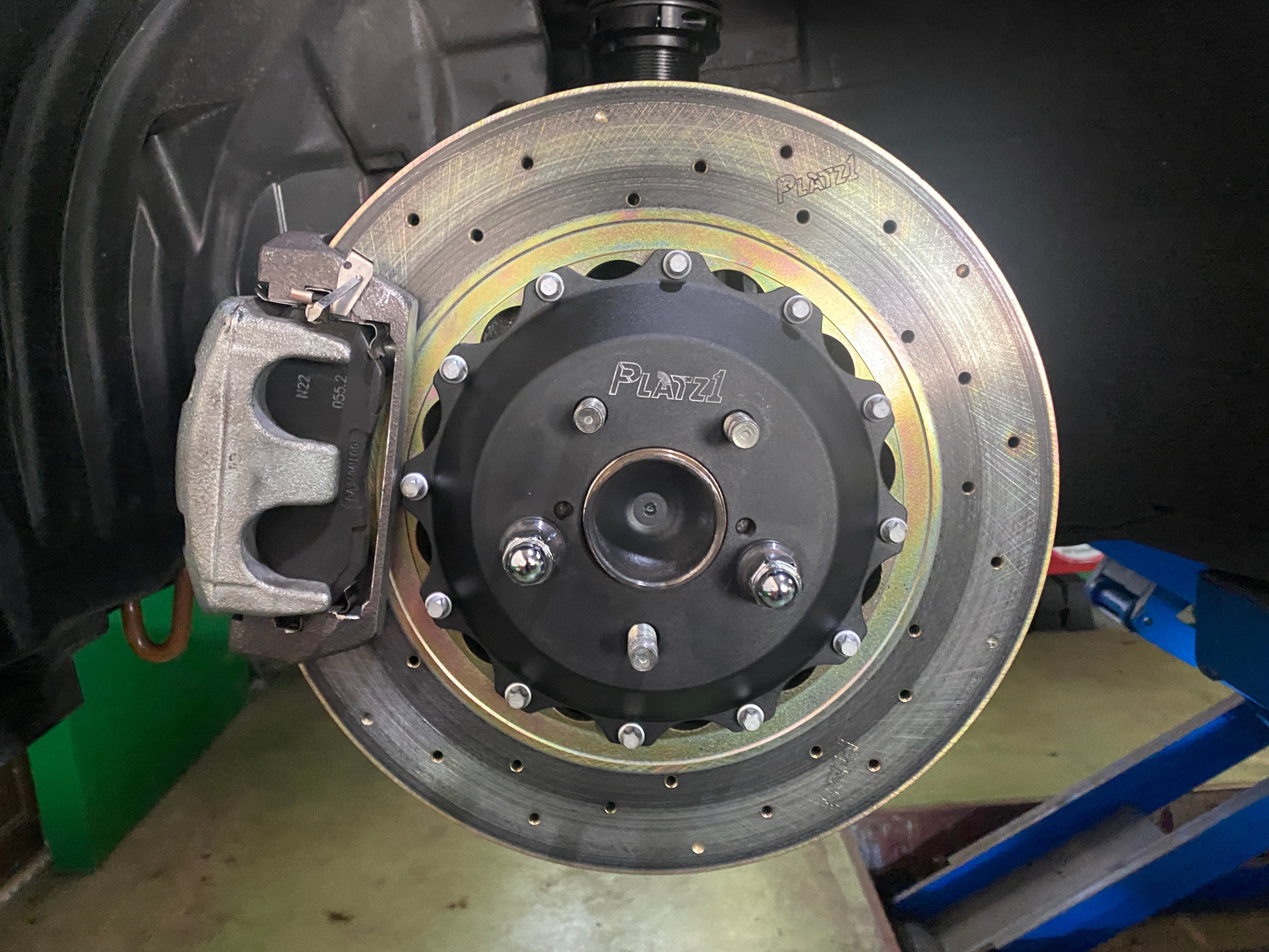 Platz1 Front 350mm (13.78") 2-PC Vented Big Brake Disc Rotors Kit for ...