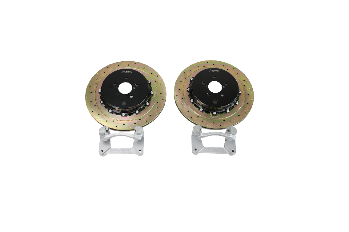 Platz1 Rear 350mm (13.78") 2-PC Vented Big Brake Disc Rotors Kit for T ...