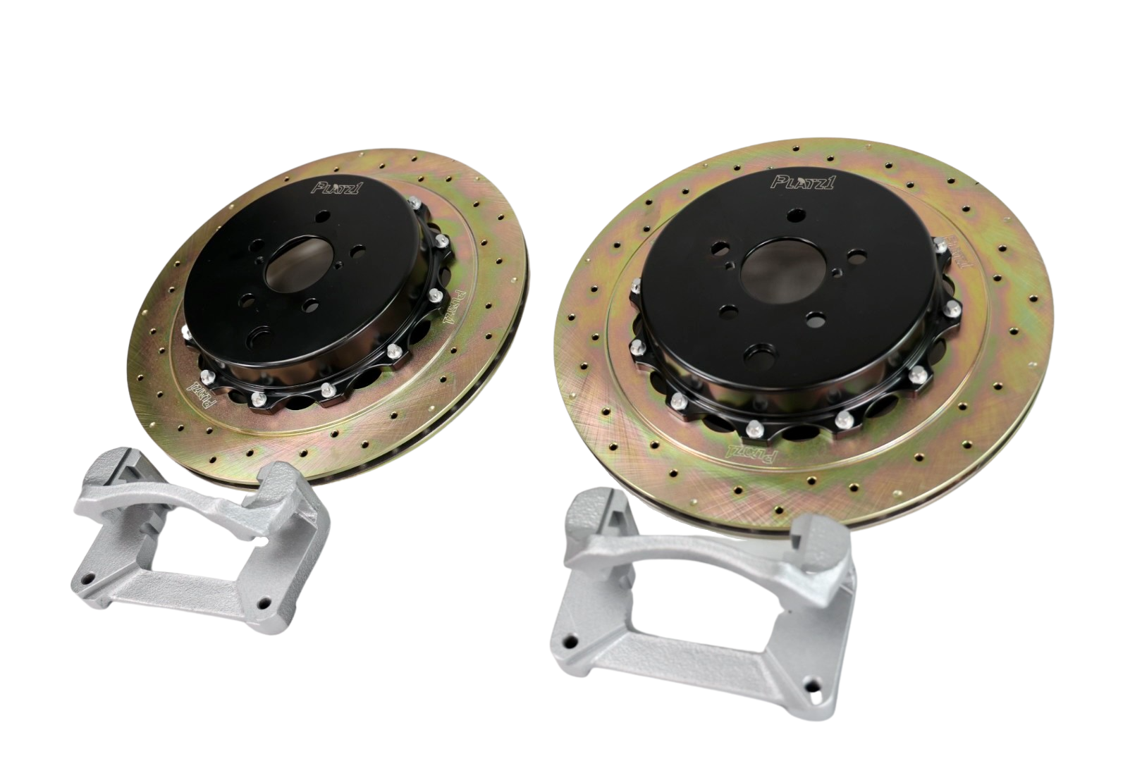 Platz1 Rear 350mm (13.78") 2-PC Vented Big Brake Disc Rotors Kit for T ...