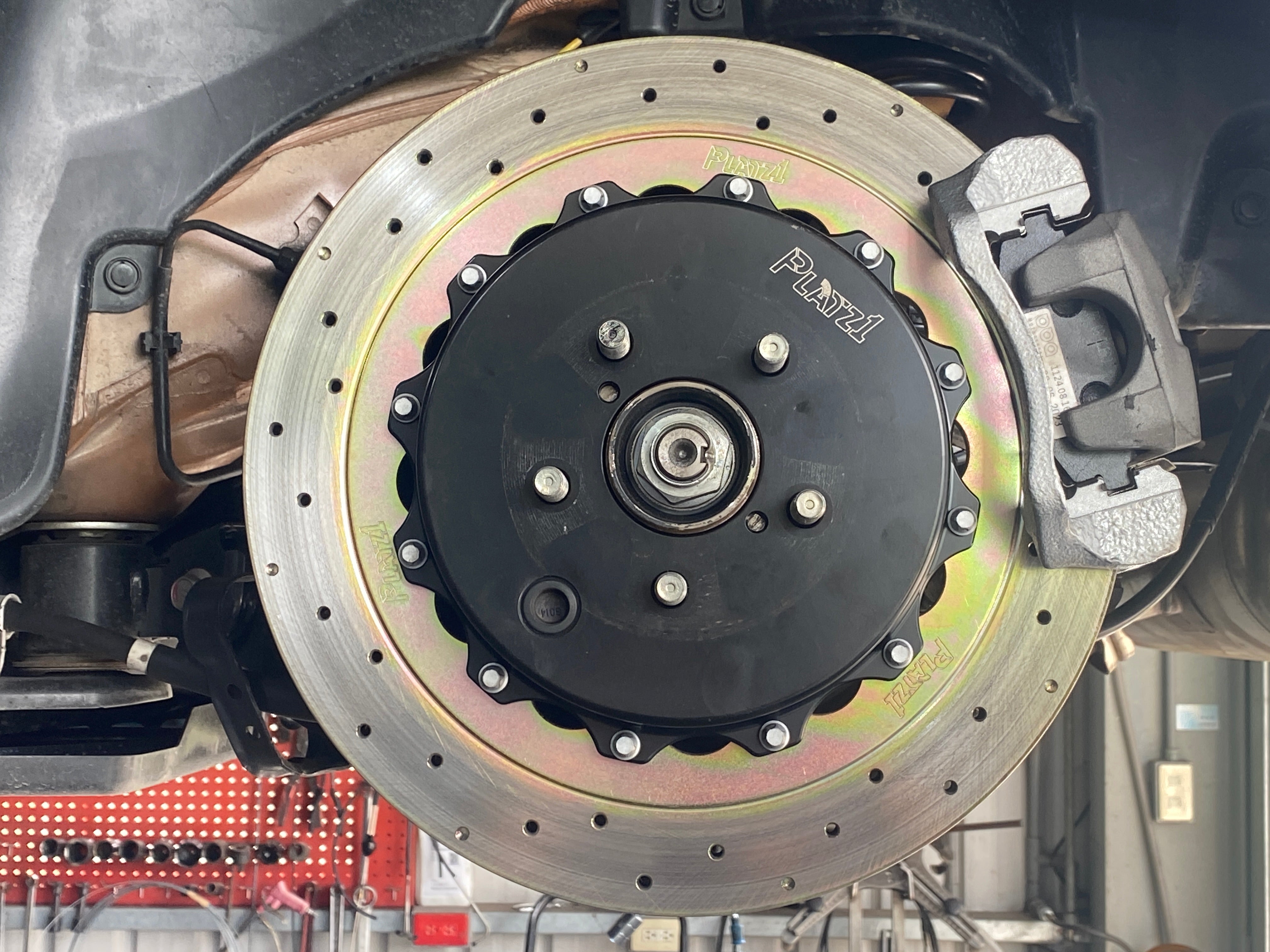 Platz1 Rear 350mm (13.78") 2-PC Vented Big Brake Disc Rotors Kit for T ...