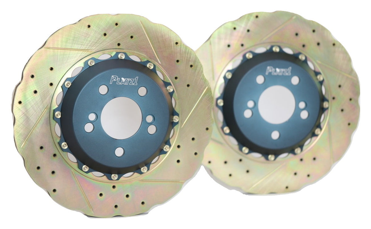 Platz1 Rear 370mm (14.57") 2-PC Floating Wave Disc Brake Rotor Upgrade ...