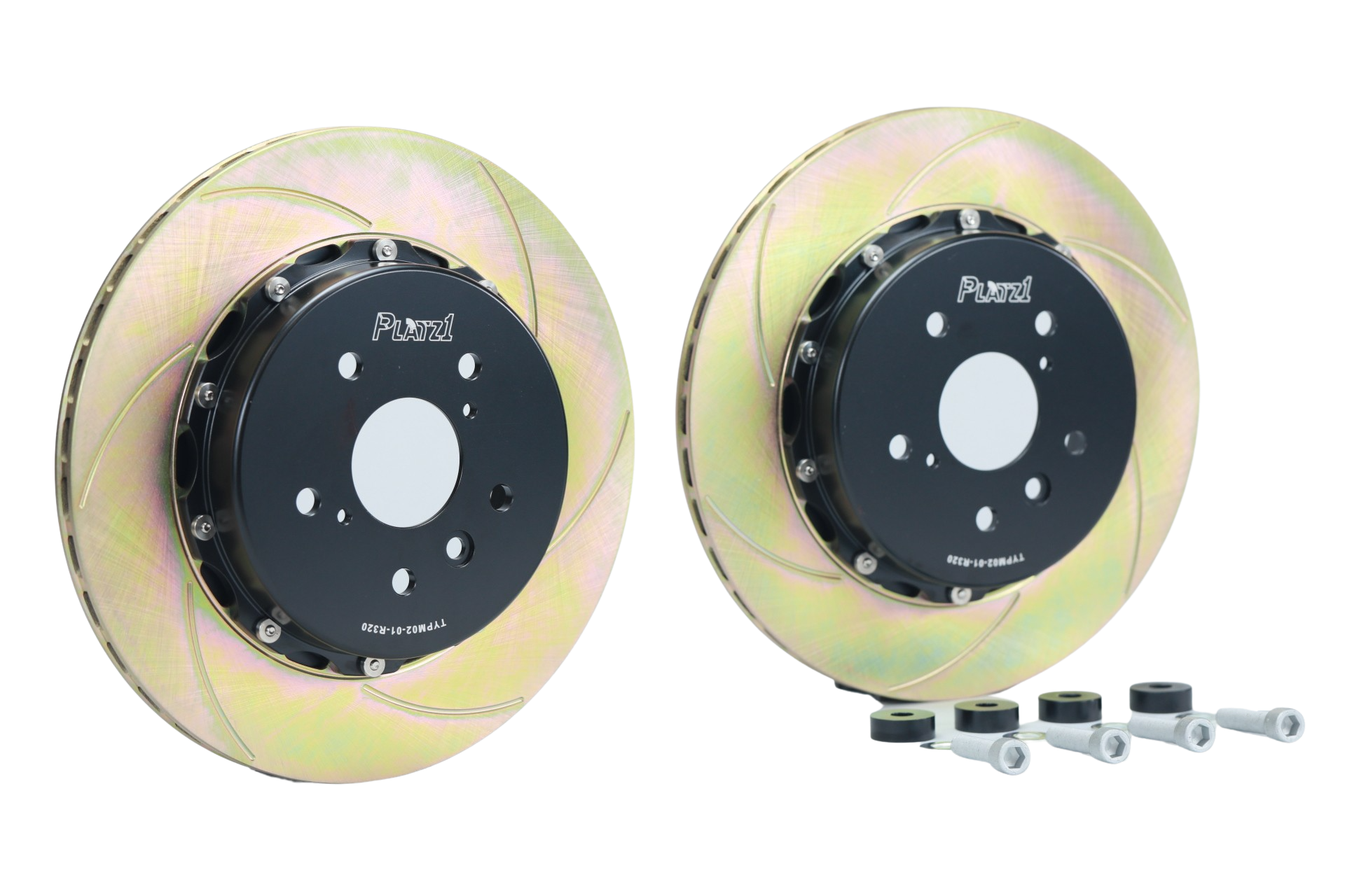 Platz1 Rear 320mm (12.6") 2-PC Floating Big Brake Disc Rotors Kit Upgr ...