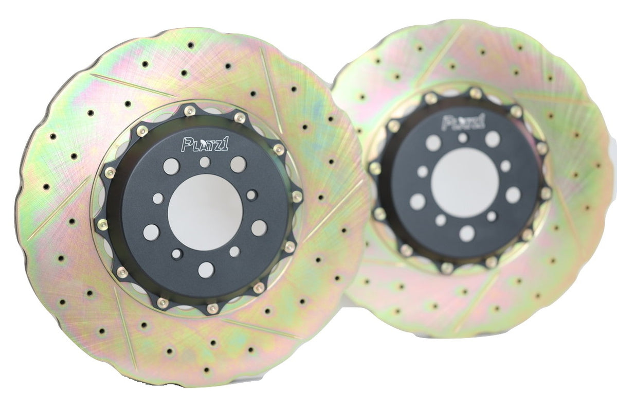 Platz1 Front 380mm (14.96") 2-PC Floating Wave Disc Brake Rotor Upgrad ...