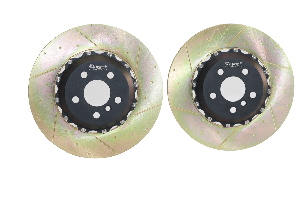 Platz1 Rear 345mm (13.58") 2-PC Floating Brake Disc Rotors Upgrade for ...